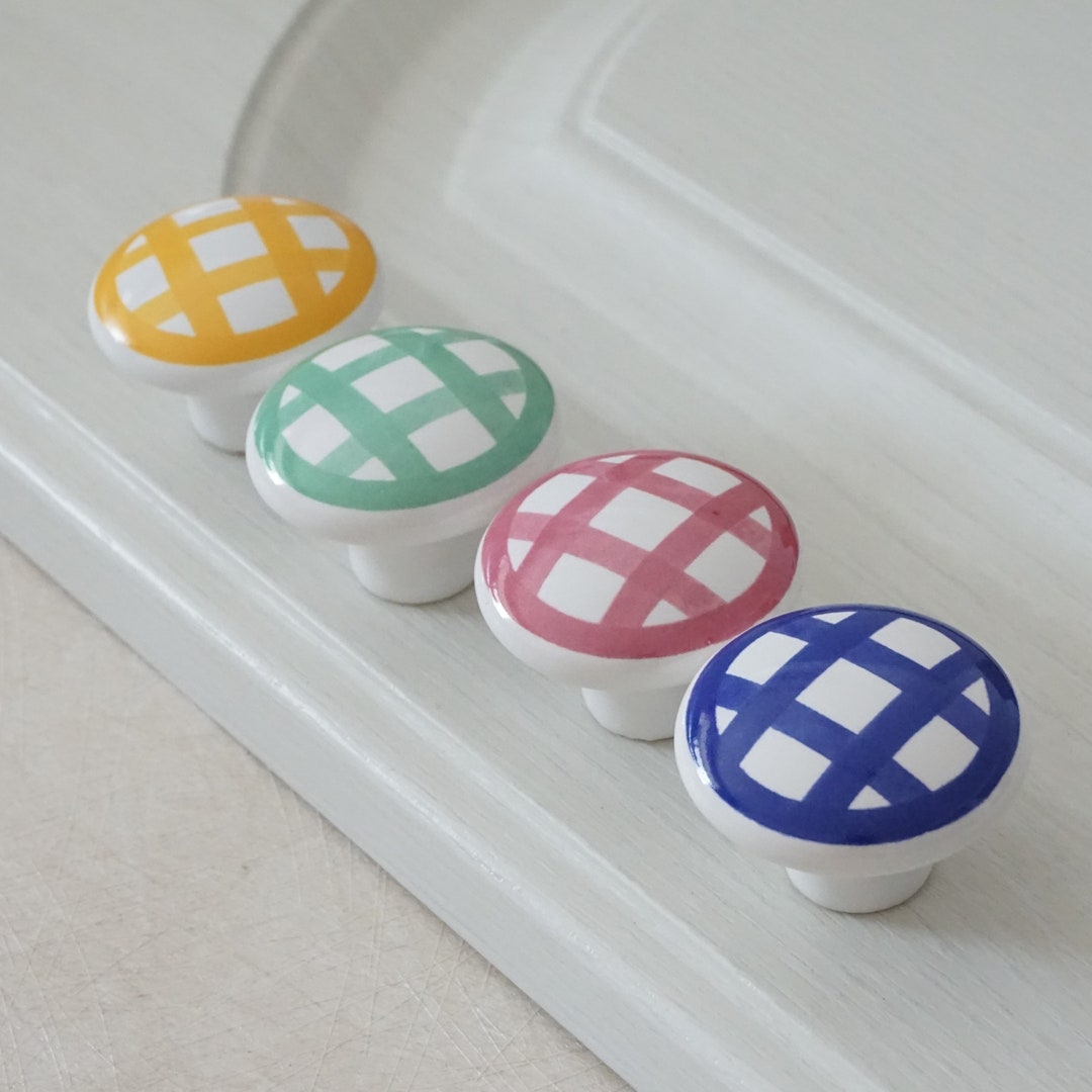 Colorful Ceramic Knobs Dresser Pulls Knob Drawer Handles Knobs Blue Red ...