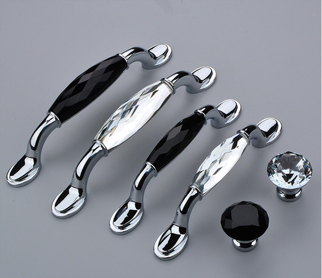 3.75"5" Luxury Crystal Kitchen Handles Drawer Handles Dresser Knob ...