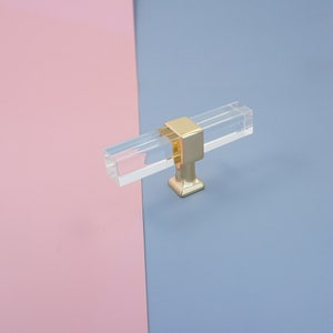 Square Acrylic Drawer Pulls and Knobs Kitchen Handles and Konbs Dresser ...