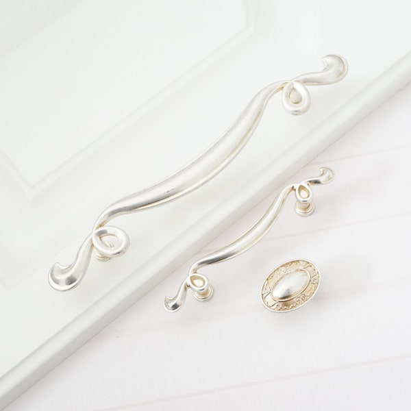 Silver Drawer Pulls - Etsy