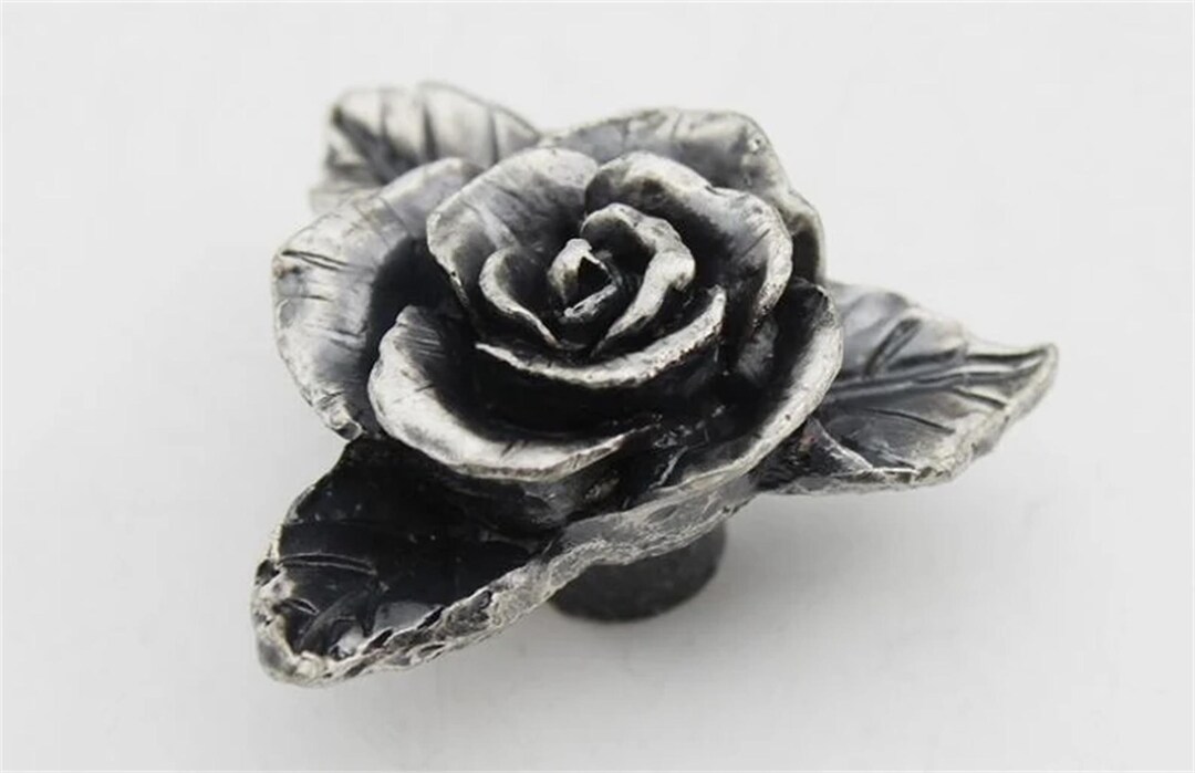 Rose Knobs Unique Rose Design Shabby Chic Dresser Knob Pull Drawer ...