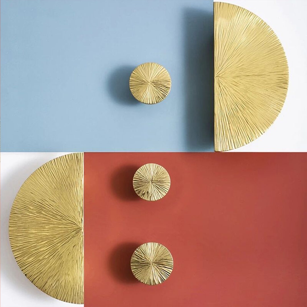 Hammer Brass Drawer Handle Pulls Knobs Semicircle Kitchen Pulls Cabinet Pulls Knob Wardrobe ...