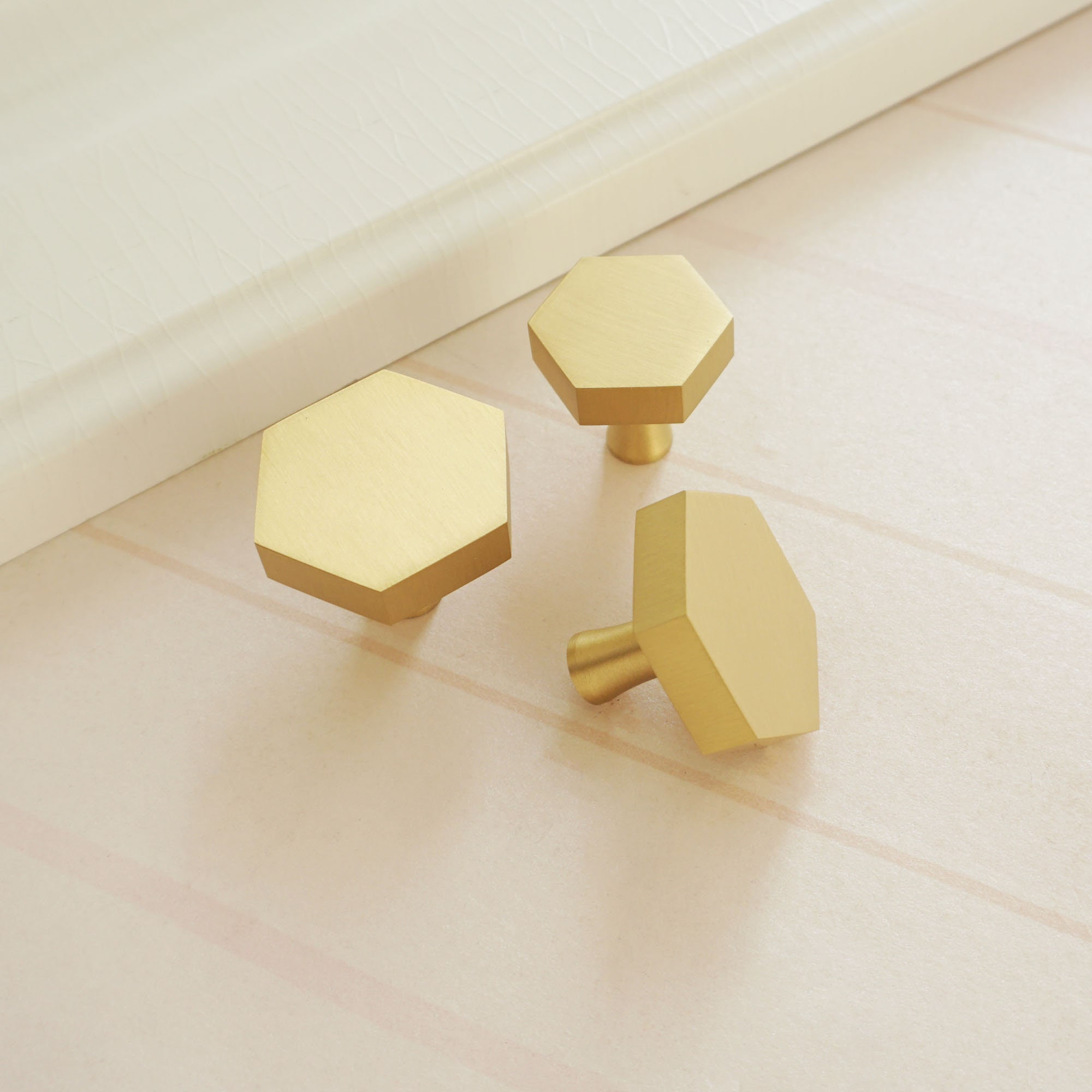 Hexagon Brass knobs Cabinet Handles Knobs Drawer Knobs | Etsy