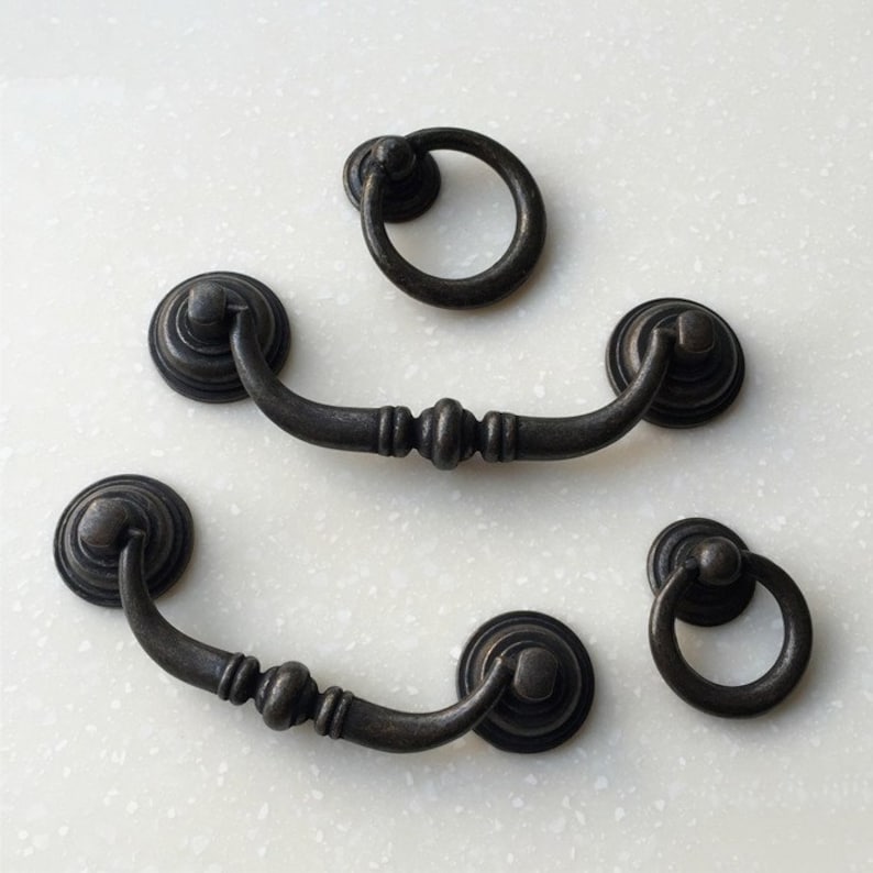 Drop Bail Dresser Pull Handle Drawer Pulls Handles Rustic Etsy