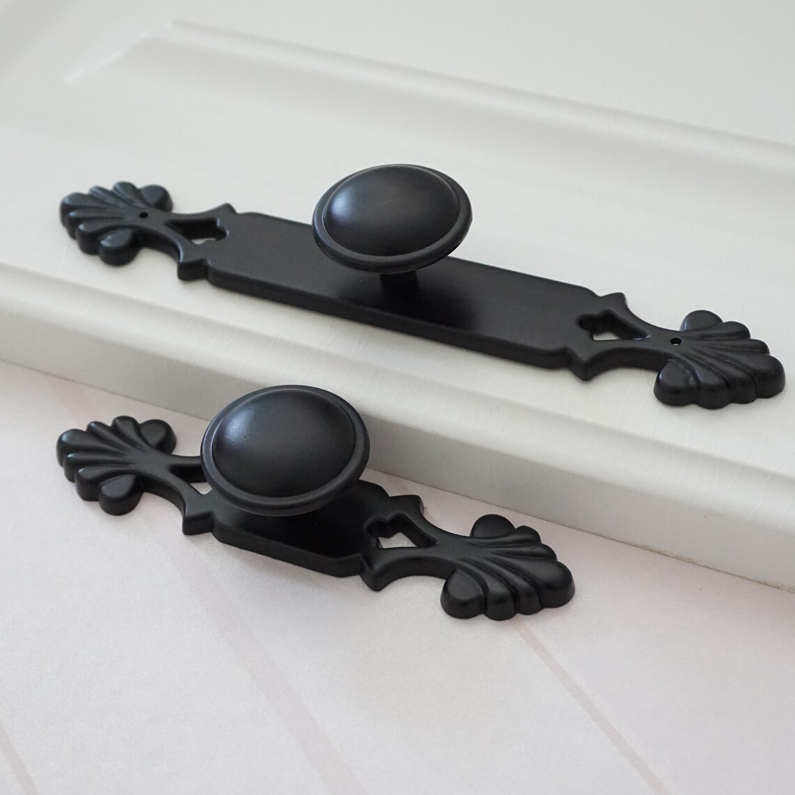 Rustic Black Dresser Knobs / Drawer Knob Bail Pulls Handles | Etsy