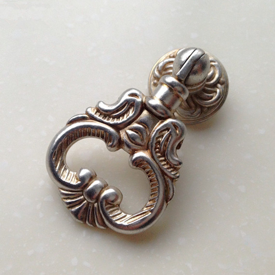 Antique Silver Drop Handle Dresser Pulls Handles / Cabinet - Etsy