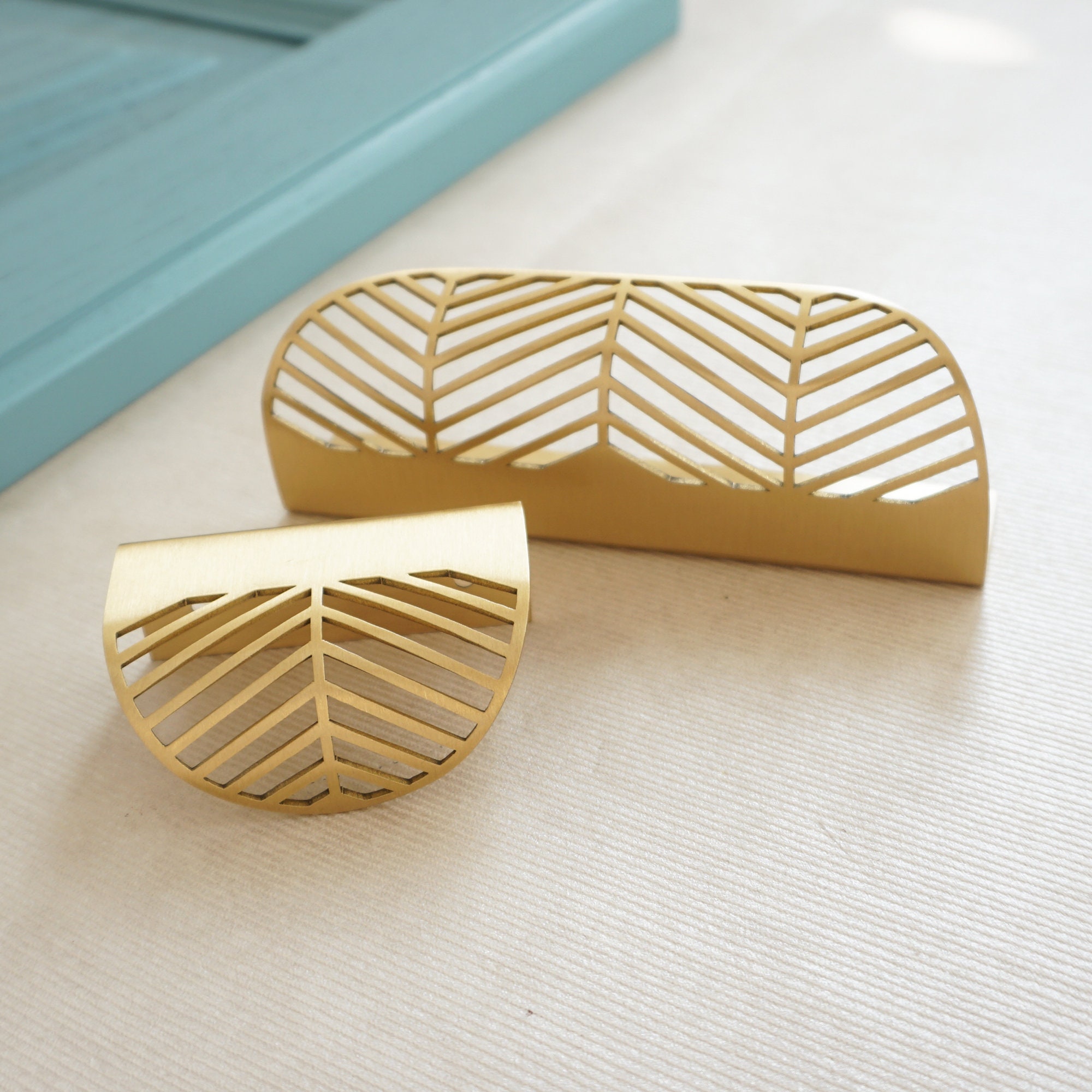 Hidden Brass Knobs Delicate Hollow Design Cabinet Door Handles | Etsy