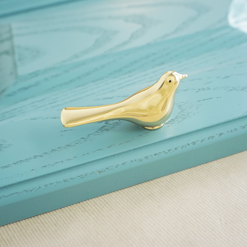 Exquisite Bird Brass Cabinet Handles Knobs Gun Black Drawer - Etsy
