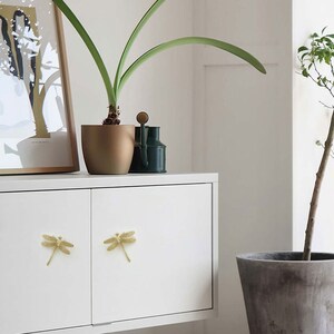 Dragonfly Knobs Brass Knobs Drawer Knob Kitchen Pulls and Knobs Cabinet Handles Knobs Drawer ...