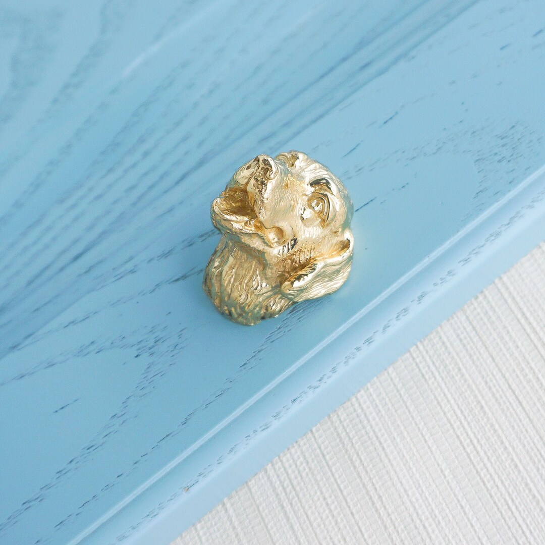 Exquisite Dog Knobs Brass Kichen Knobs Cabinet Knob Pull Dresser Knob ...