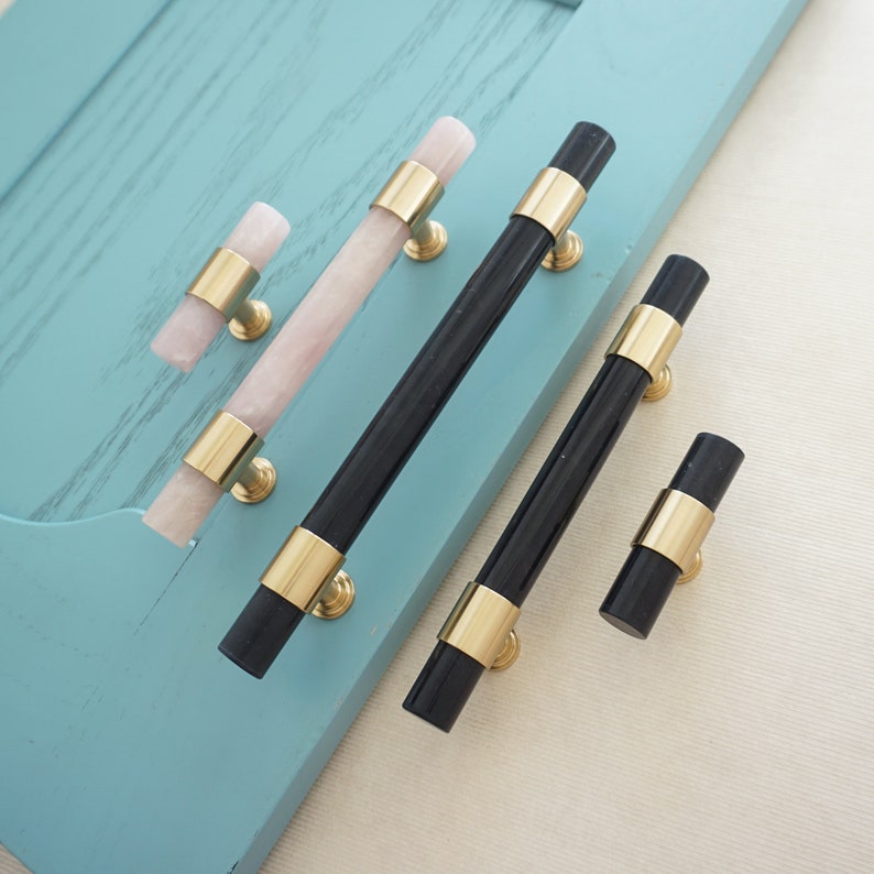 3.78 5 Light Pink Stone Kitchen Pulls Handles | Etsy