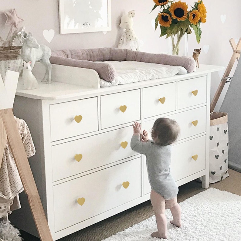 Decorative Knobs Brass Heart Knobs Pulls Gold Wardrobe Knob - Etsy