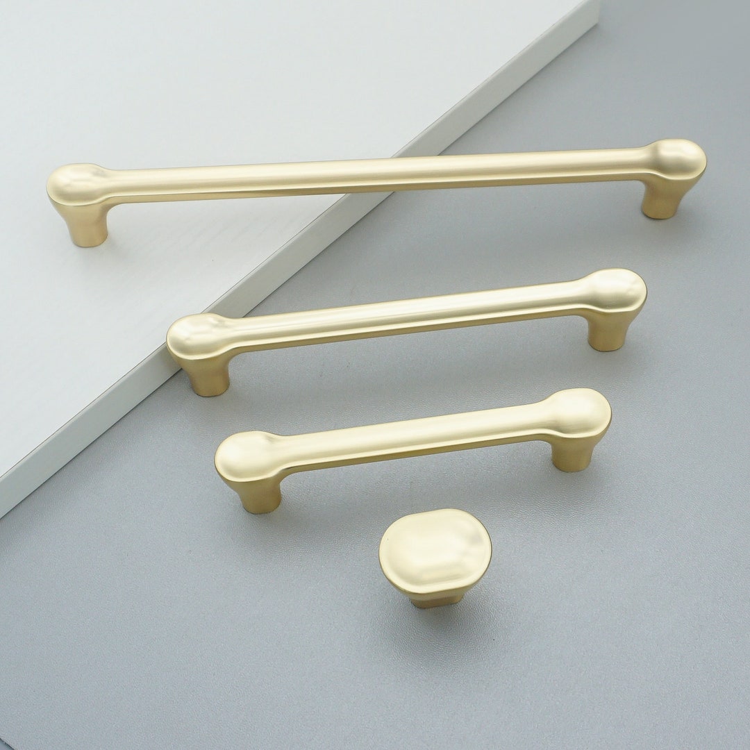 3.78''5'' 6.37.55'' Solid Brass Cabinet Handles Knobs Drawer Pulls Dresser Knobs Kitchen Modern ...