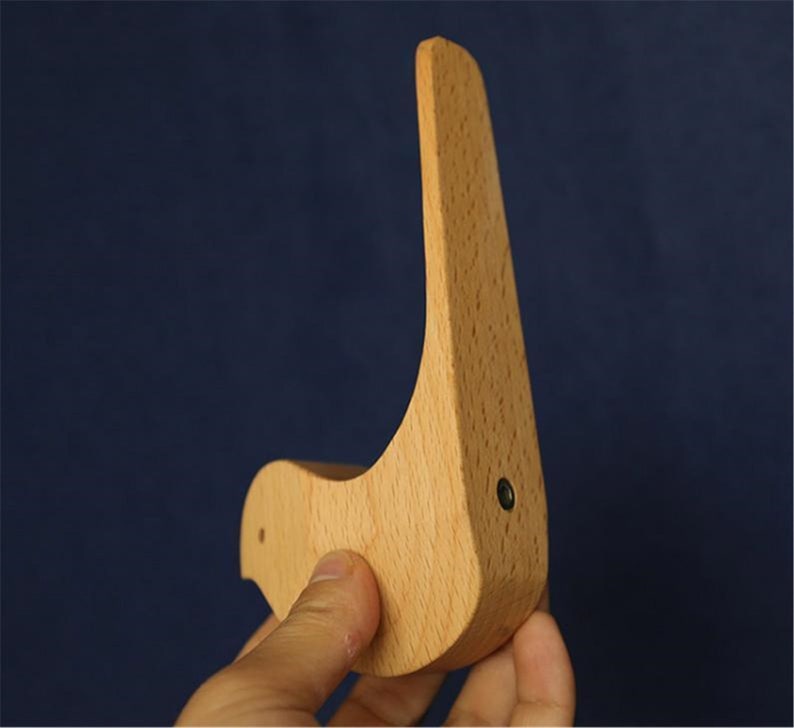 Beech Wood Hook Bird Hook Decorative Wall Hook Coat Hook - Etsy