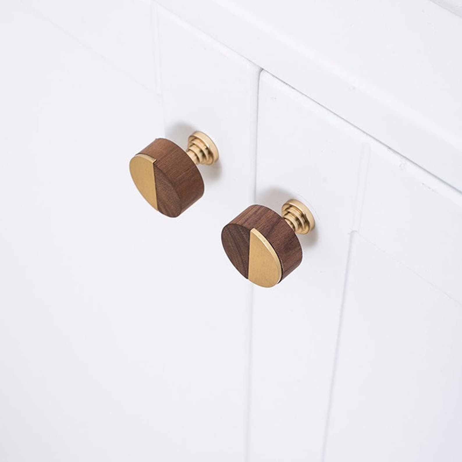 Modern Wood Cabinet Knobs Brass Drawer Pulls Knobs Drawer - Etsy