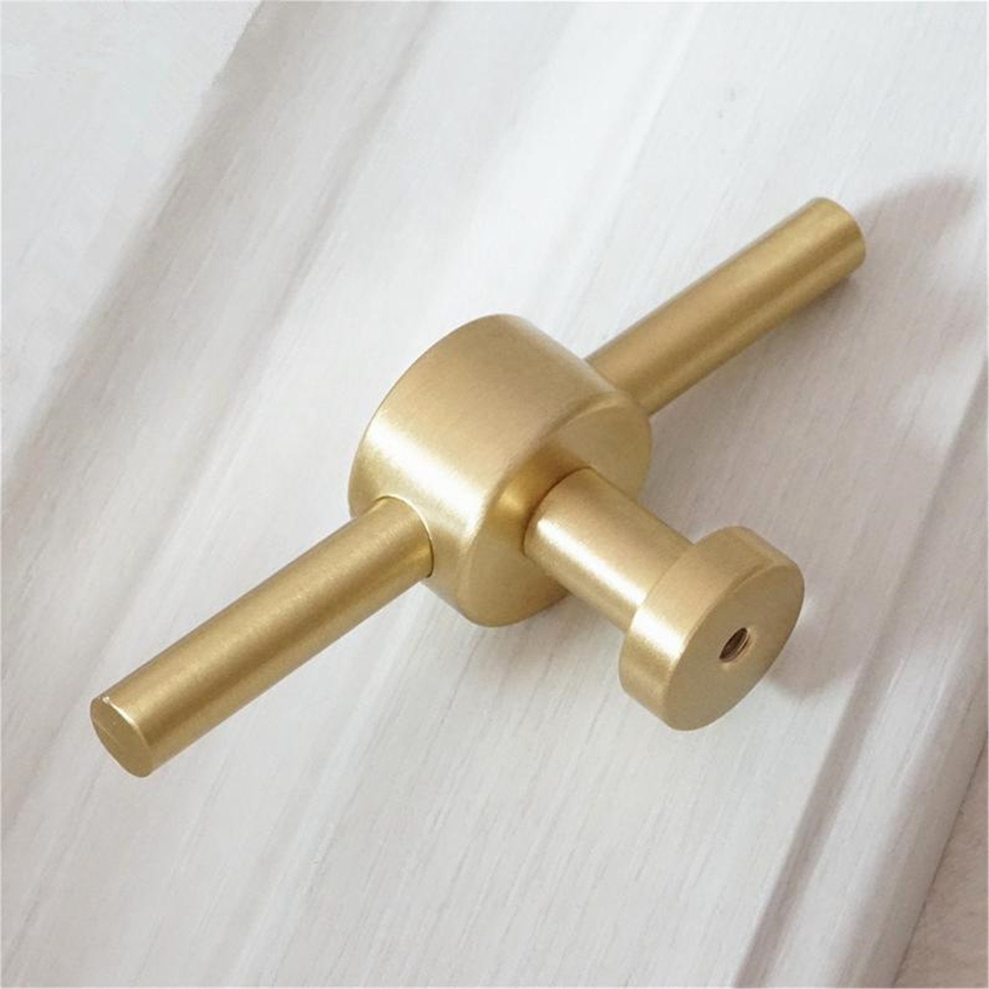 Brass Door Handle Pull T Knobs Pulls Kitchen Cabinet Handle - Etsy