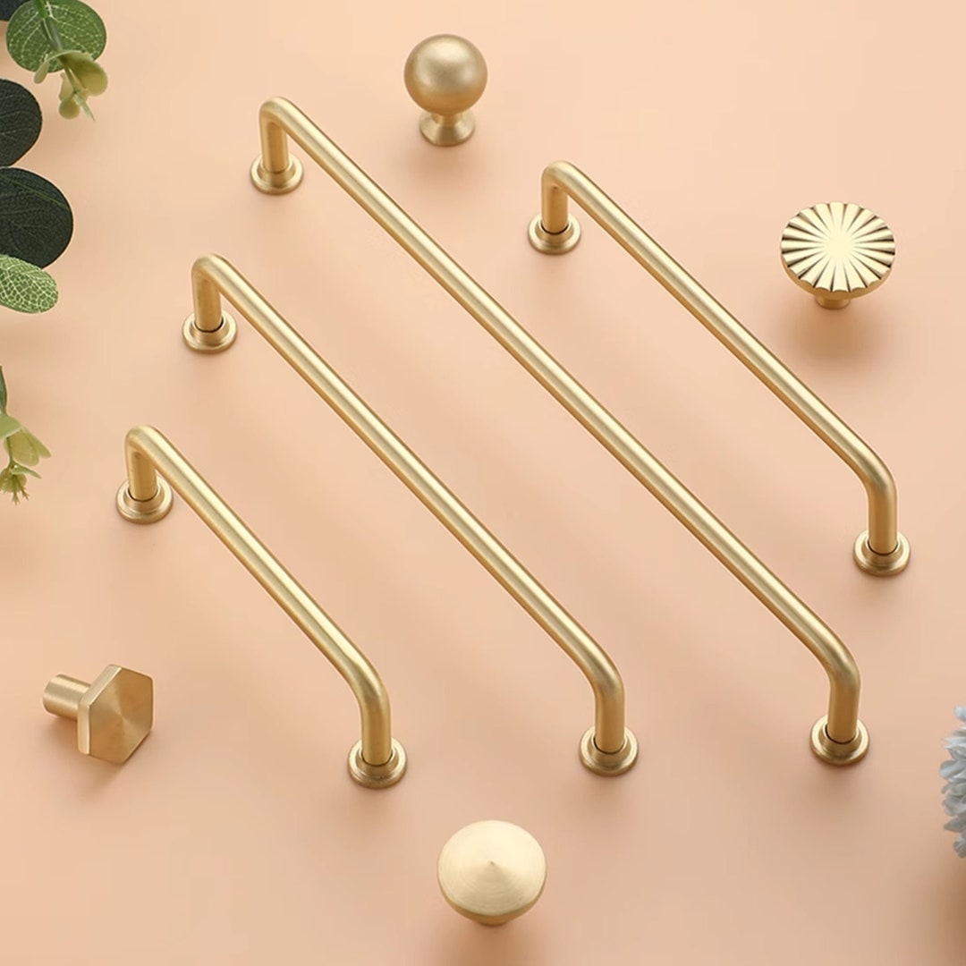 3.7856.38.8gold Brass Drawer Pulls - Etsy