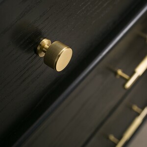 Solid Brushed Brass Drawer Pulls Knobs Kitchen Pulls Cabinet Handles Dresser Knobs Cupboard Knob ...