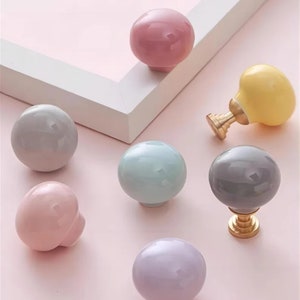 Colorful Cabinet Pulls Knobs Ceramic Dresser Knob Nursery Room Candy ...