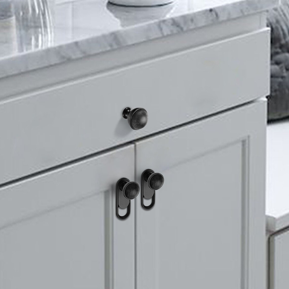 Black Drawer Pull Knob Gold Kitchen Pulls knob Cabinet Pulls | Etsy