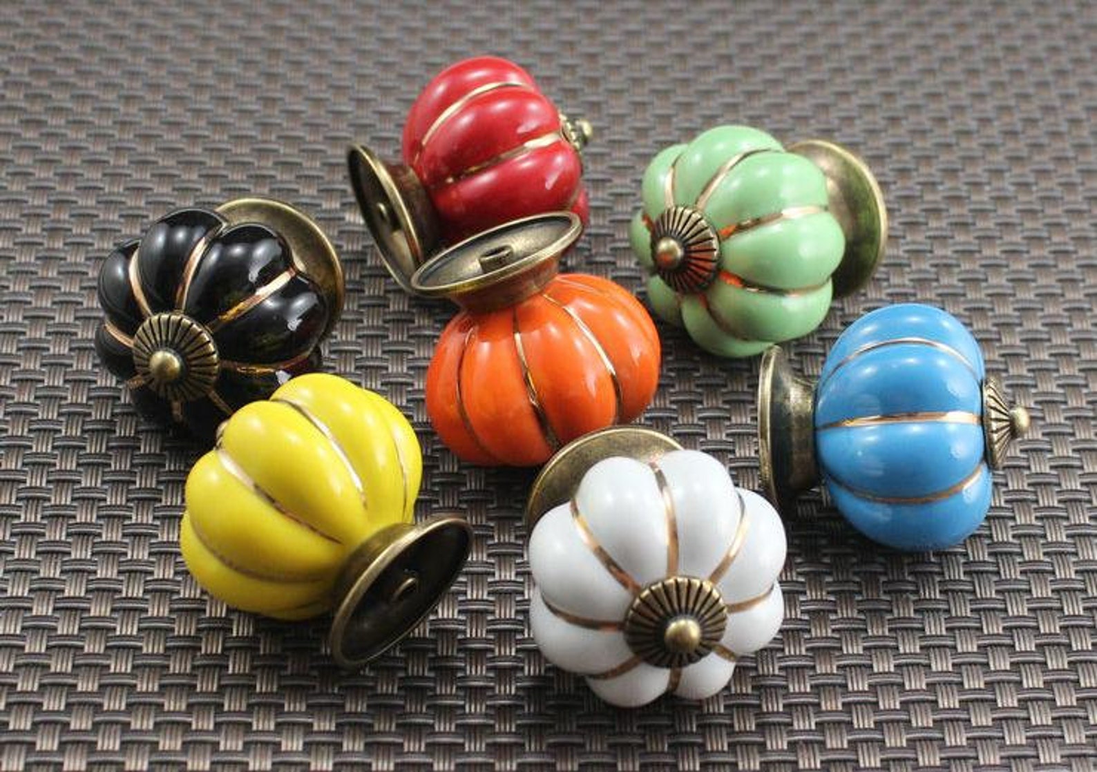 Ceramic Pumpkin Knobs Dresser Knobs Drawer Knob Pulls Handles - Etsy