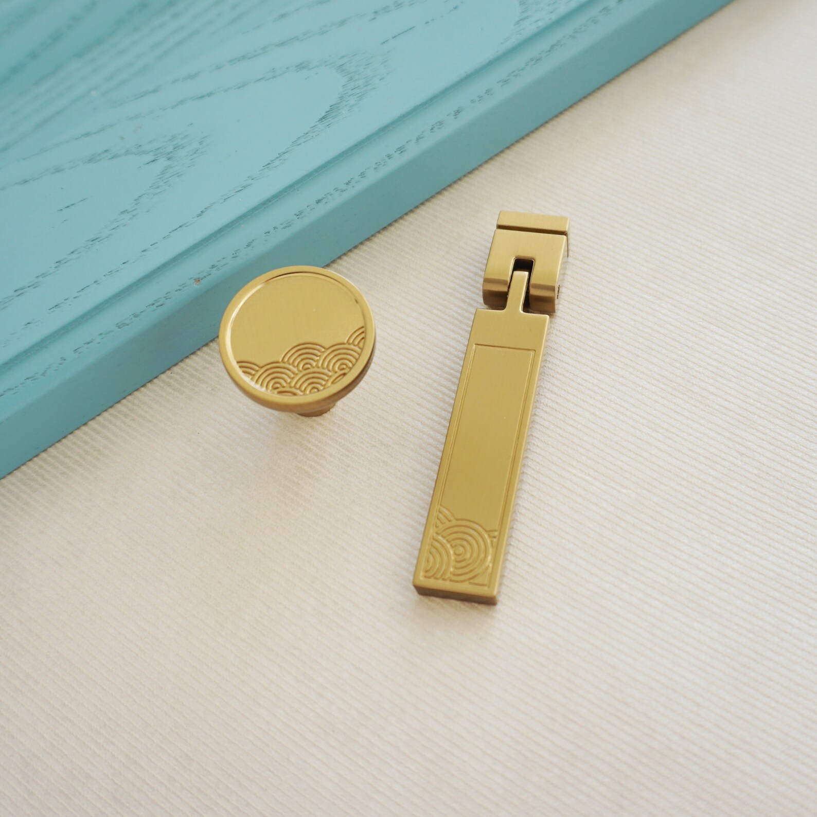 Chinese Style Cabinet Handles Knobs Champagne Gold Drawer | Etsy