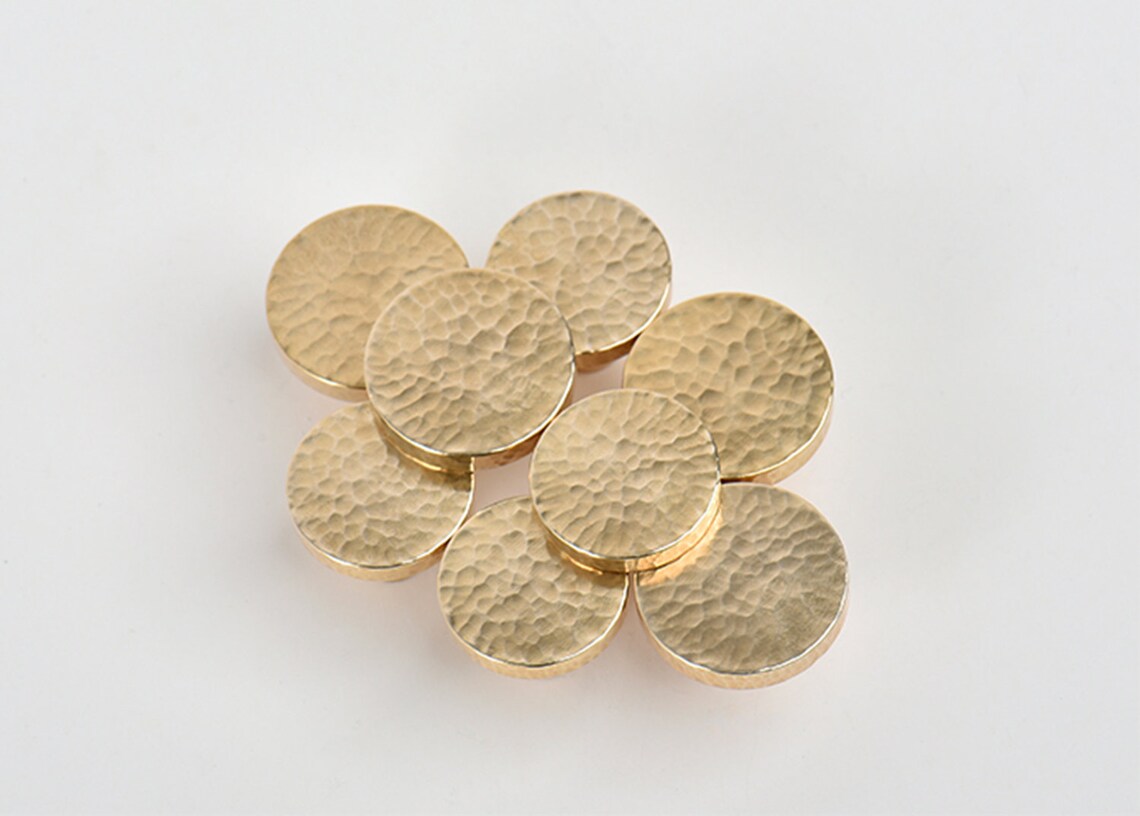 Hammered Drawer Pulls Knobs Solid Brass Cabinet Door Knobs - Etsy