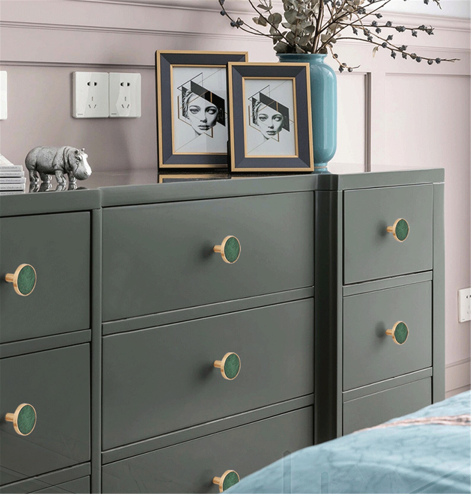 Nordic Simple Knobs Creative Brass Knobs Wardrobe Colorfull - Etsy