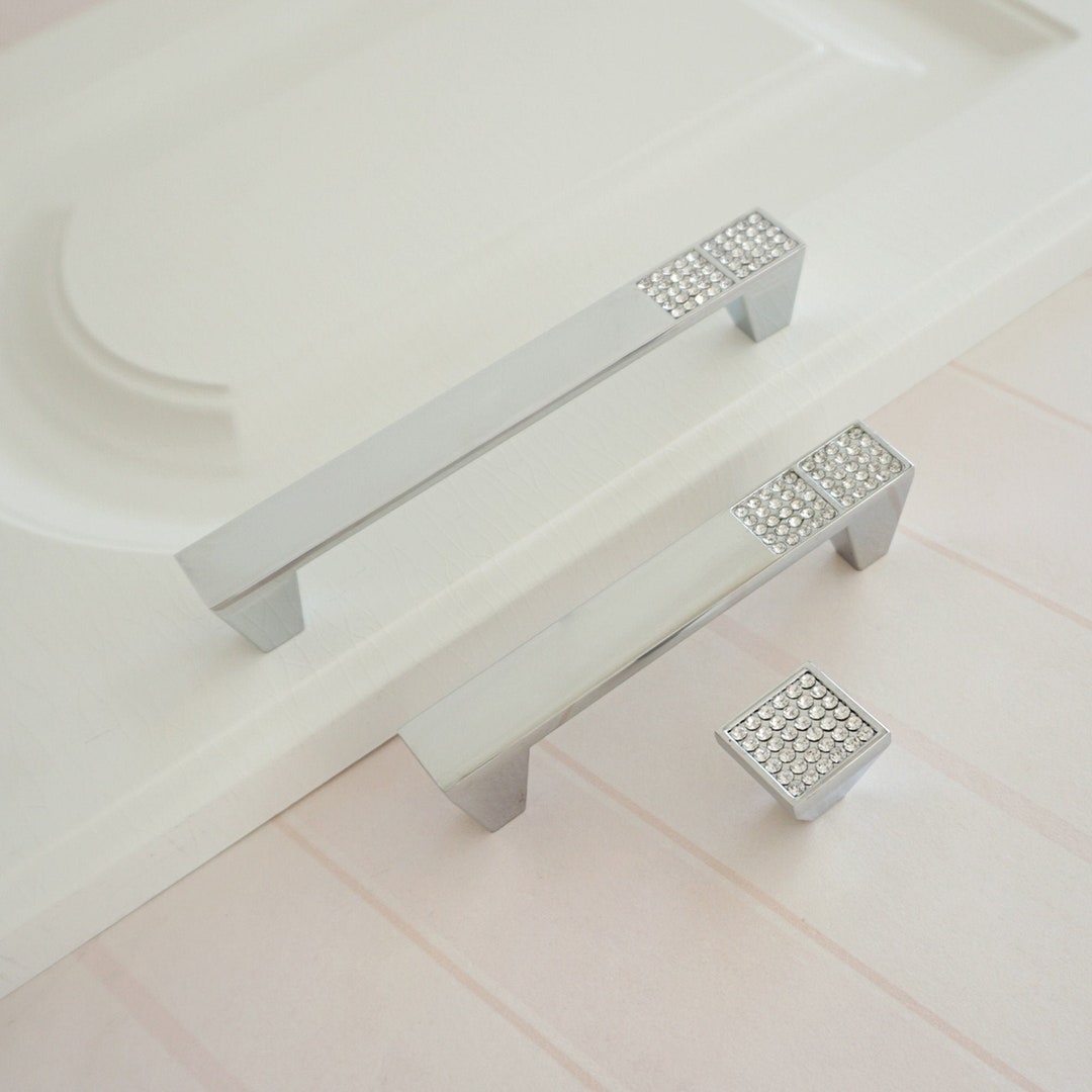 3.78'' 5'' Crystal Kitchen Cabinet Handles - Etsy