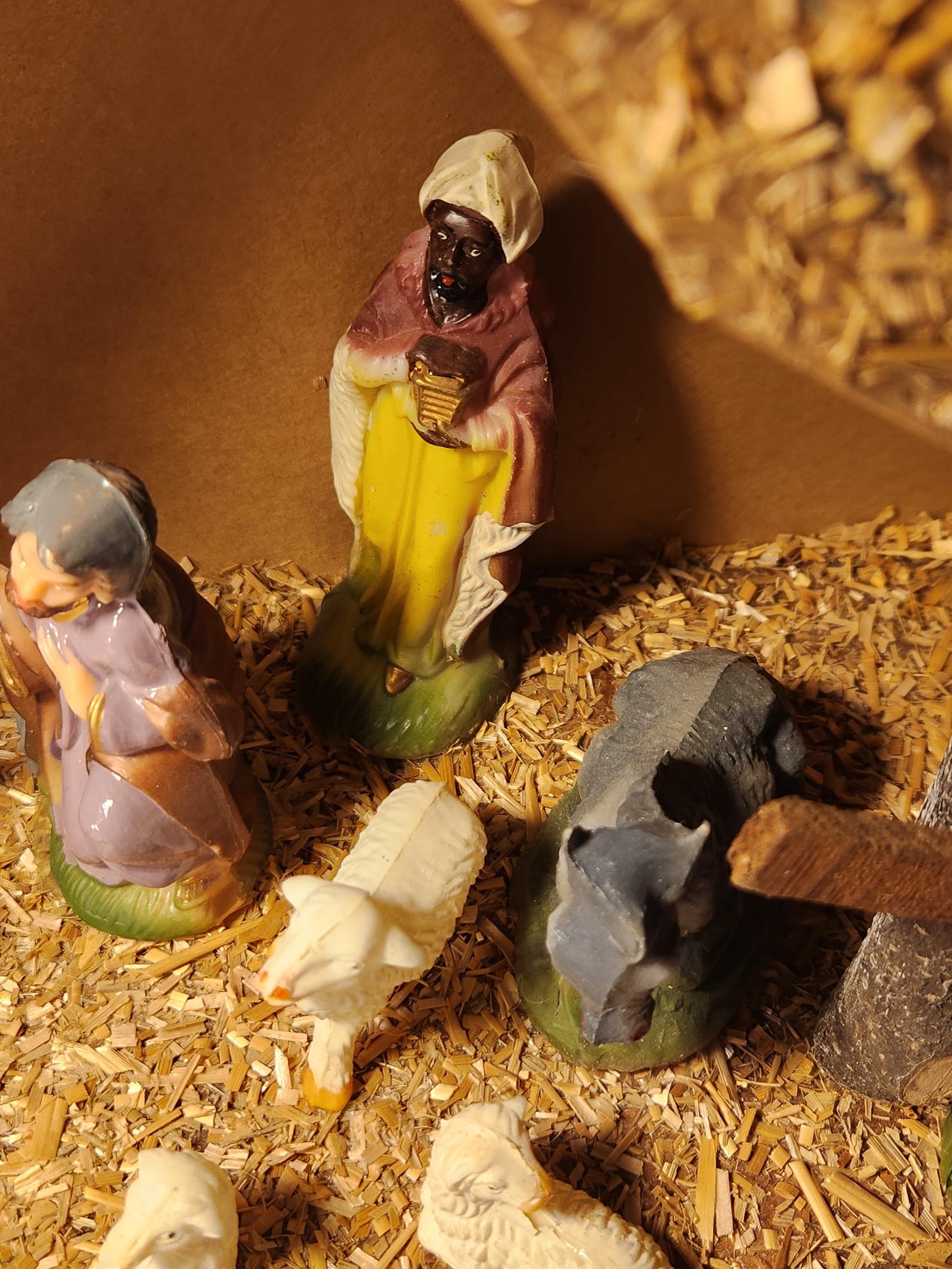 Vintage One Piece Nativity Scene in Original Box Christmas Nativity ...