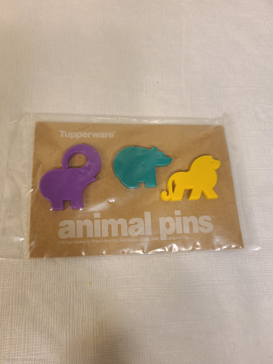 Vintage Tupperware Set of Three Animal Pins - Etsy