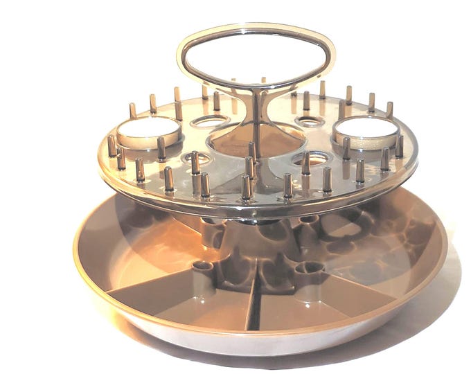 1970s Rubbermaid Lazy Susan 2 Tier Round Rotating Party Plan Sewing ...