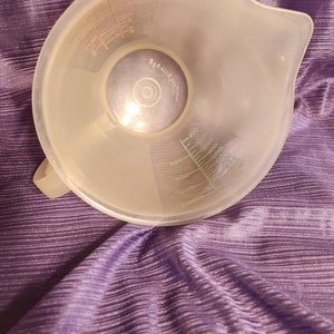 Vintage Tupperware 4 Cup Measuring Pitcher With Red and Blue Lettering ...