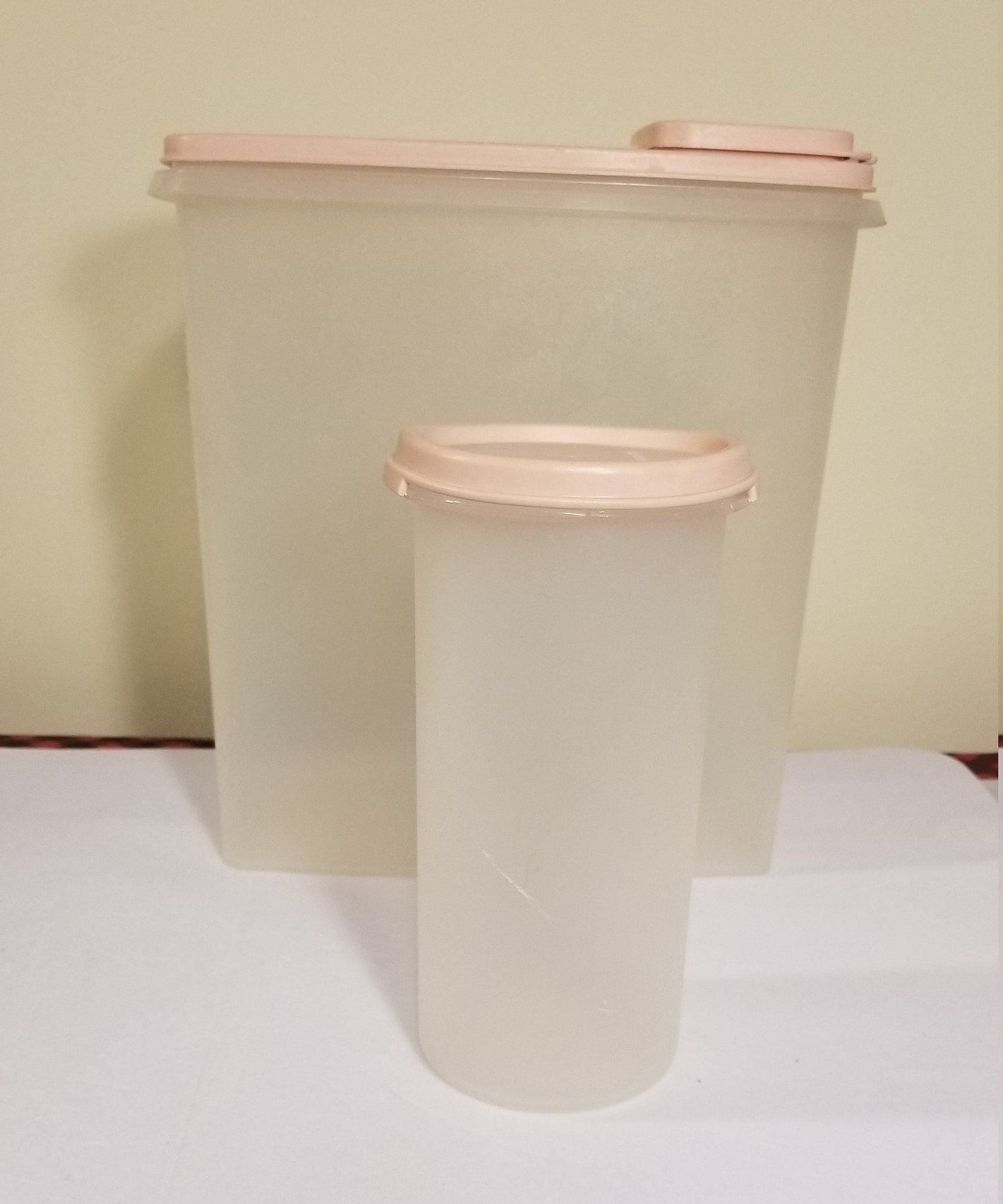 Vintage Tupperware Cereal Container With Pink Pop Top Lid and - Etsy