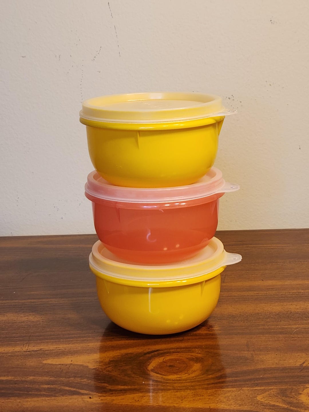 Three Vintage Tupperware Mini Mixing Bowls Tupperware Toys #1403 With ...