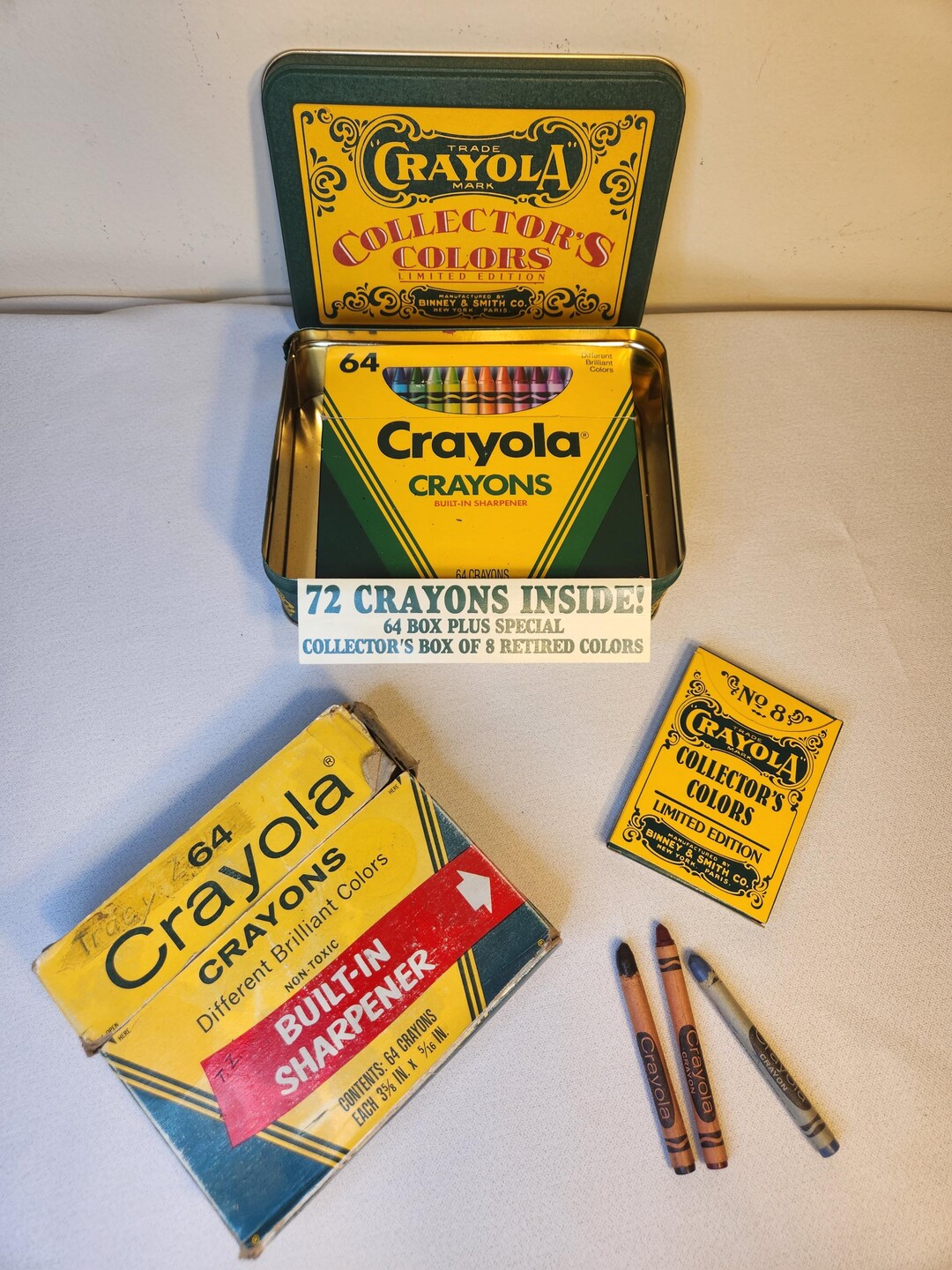 Vintage Crayola Crayon Lot: 1990s Collector's Tin, Retired Colors - Etsy