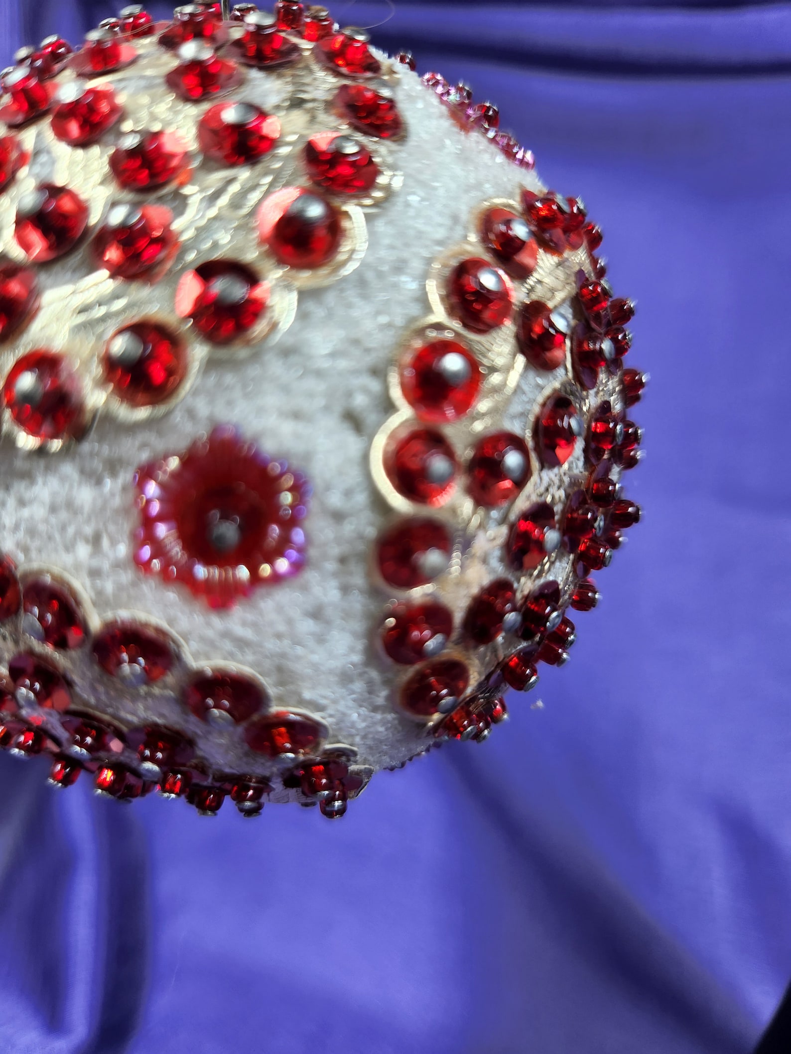 Vintage Push Pin Red Sequin on Styrofoam Ornament - Etsy