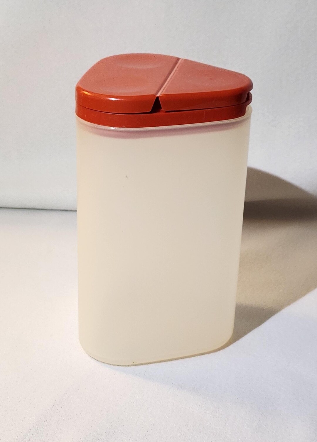 Vintage Three Piece Tupperware Triangle Cheese and Spice Shaker With ...