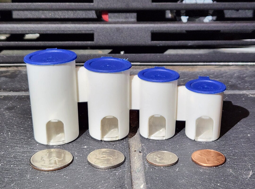 Vintage Tupperware One Touch Mini Reminder Canister Set Coin Holder - Etsy