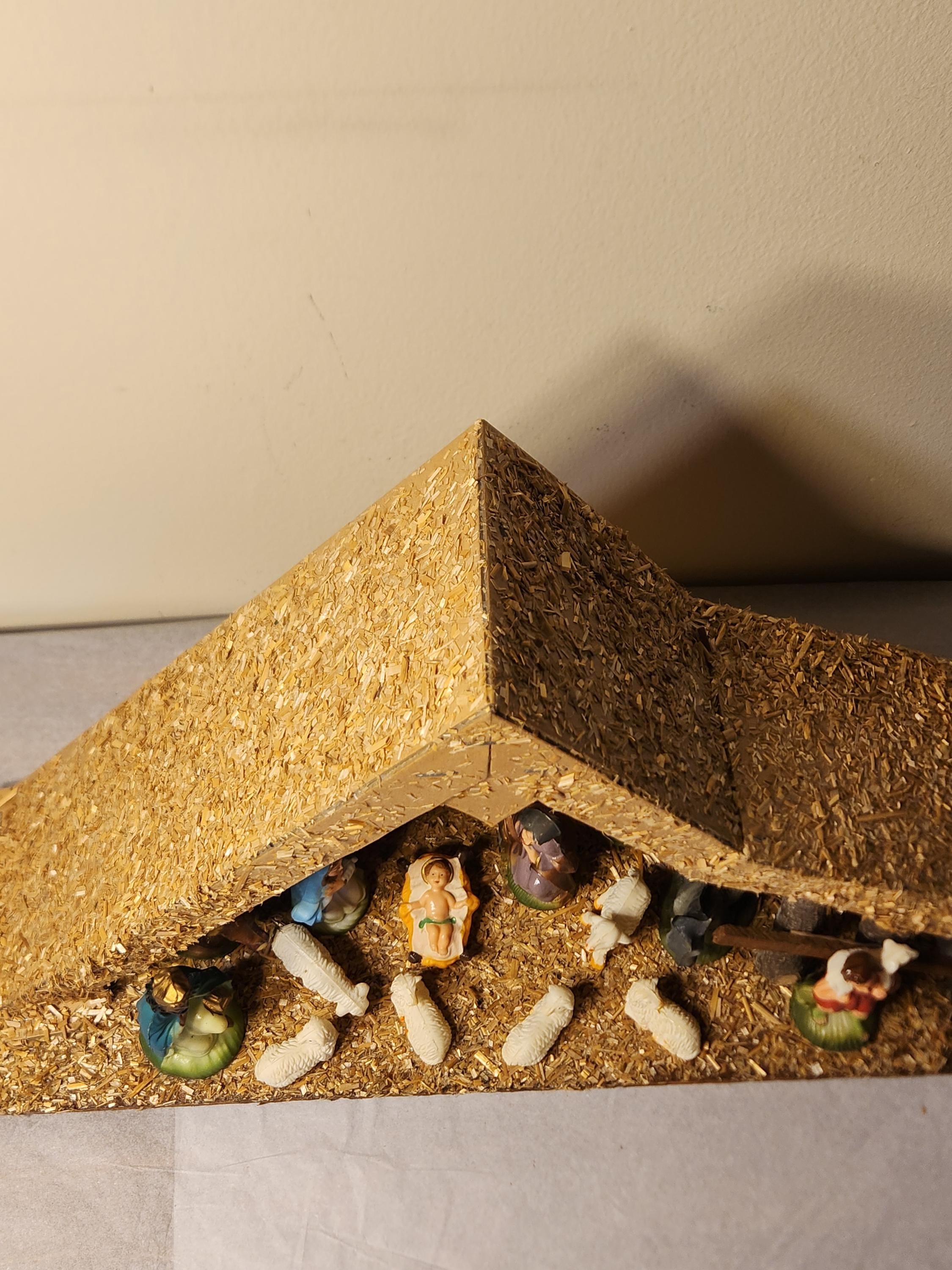 Vintage One Piece Nativity Scene in Original Box Christmas Nativity ...