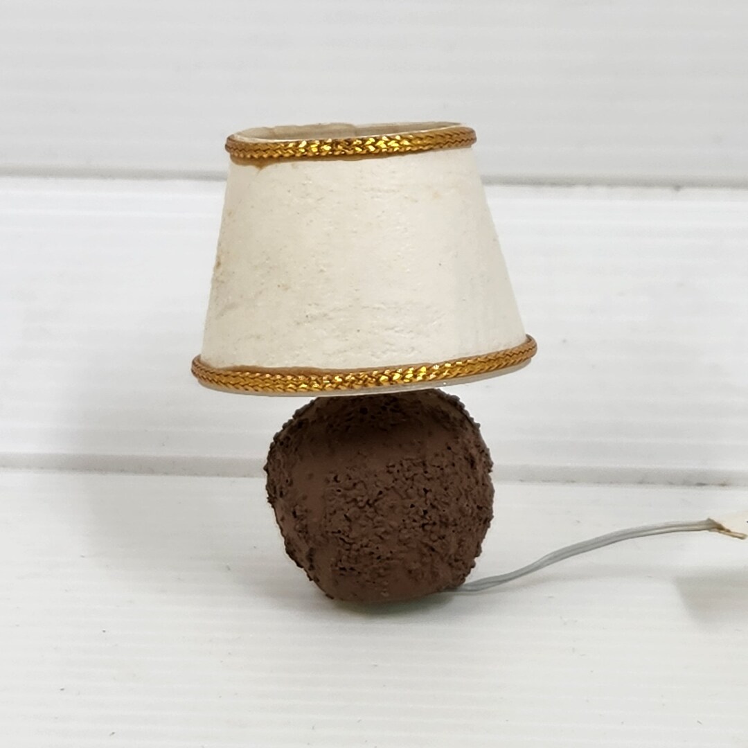 Unique Vintage Miniature Dollhouse Electric Table Lamp With Shade and ...