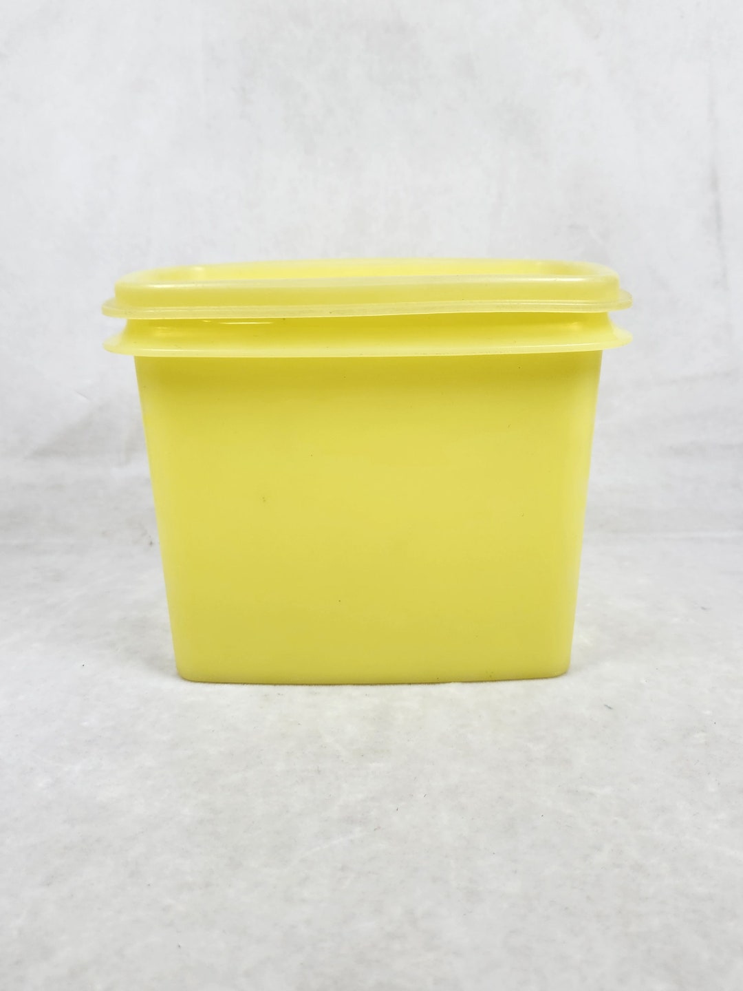 Vintage Lemon Yellow Tupperware Rectangular Container With Lid - Etsy