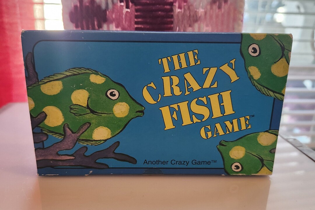 Vintage 1992 the Crazy Fish Game 9 PC Brain Teaser Puzzle Game in Box ...