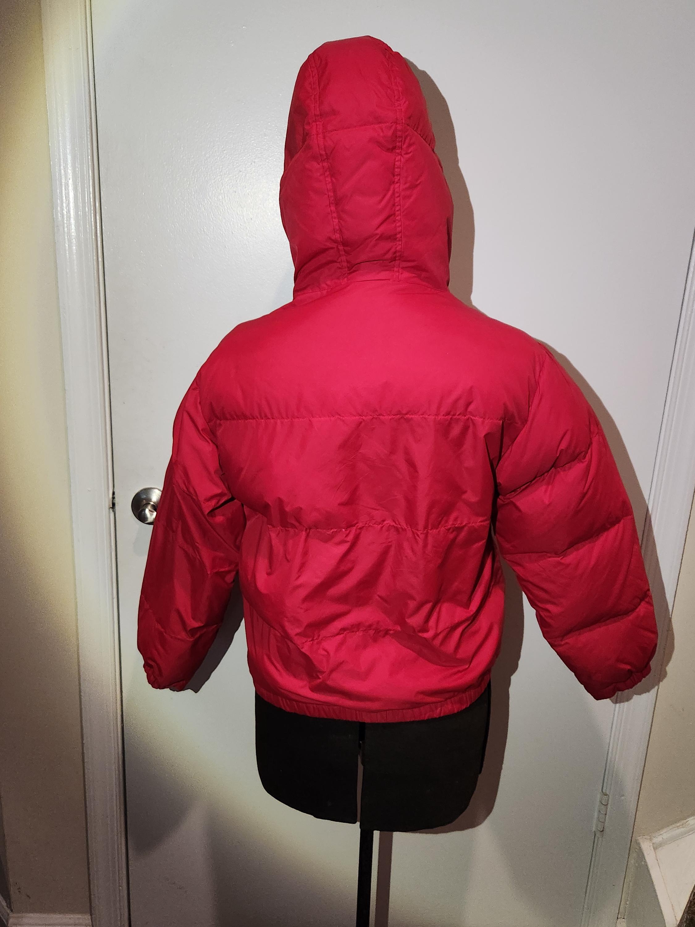 1980s Red Nautica Jeans Co Hooded Down Puff Ski Jacket Size 1980s Red Nautica Jeans Co Hooded Down Puff Ski Jacket Size