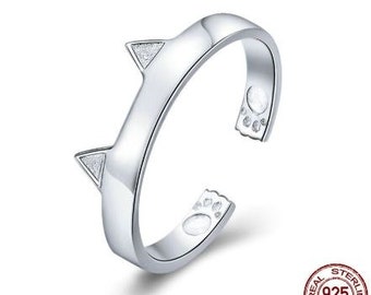 Cat wedding ring | Etsy