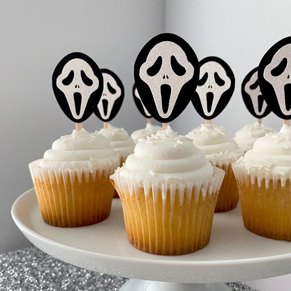 Scream Cupcake Toppers - Etsy