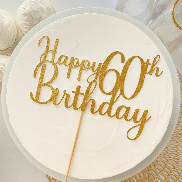 60th Birthday Topper - Etsy