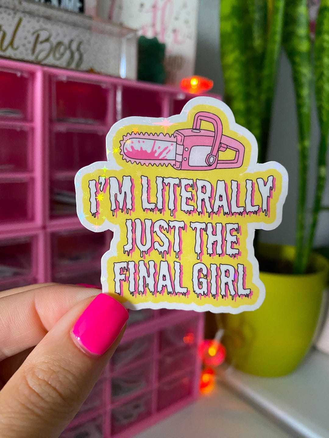 I’m Literally Just the Final Girl Sticker / Holographic Vinyl / Horror ...