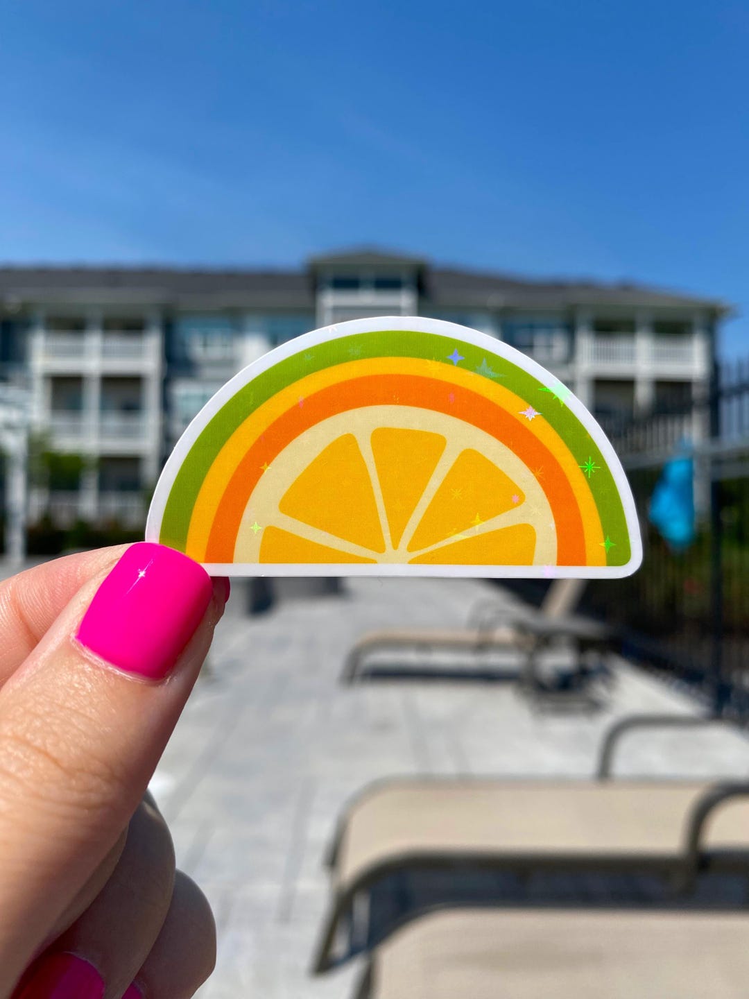 Citrus Sticker / Citrus Slice Sticker / Holographic / Cute Summer ...