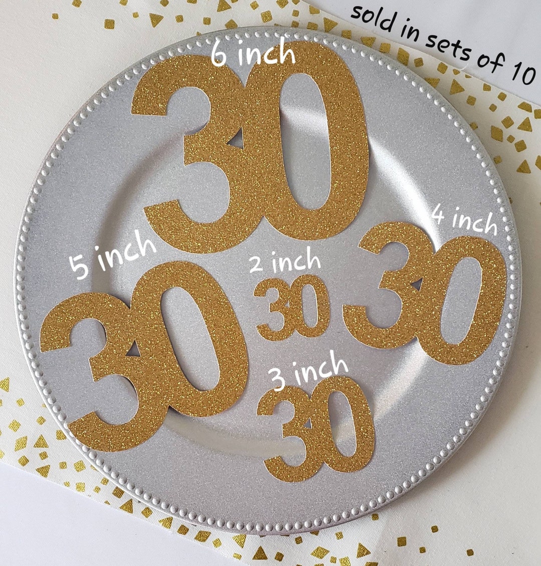 30th Birthday Decorations / Sets of 10 / DIY 30th Birthday Ideas / 30th ...